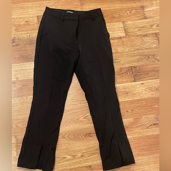 Express | Pants & Jumpsuits | Express Black Cropped Skinny Pants With ...